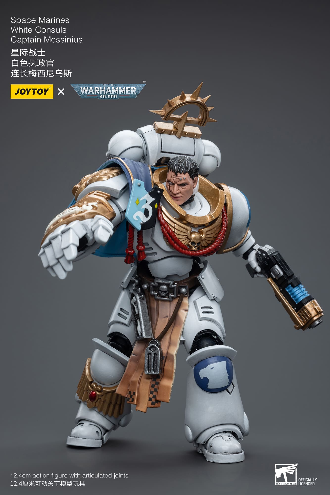 Warhammer 40K 1/18 Scale Space Marines White Consuls Captain Messinius ...
